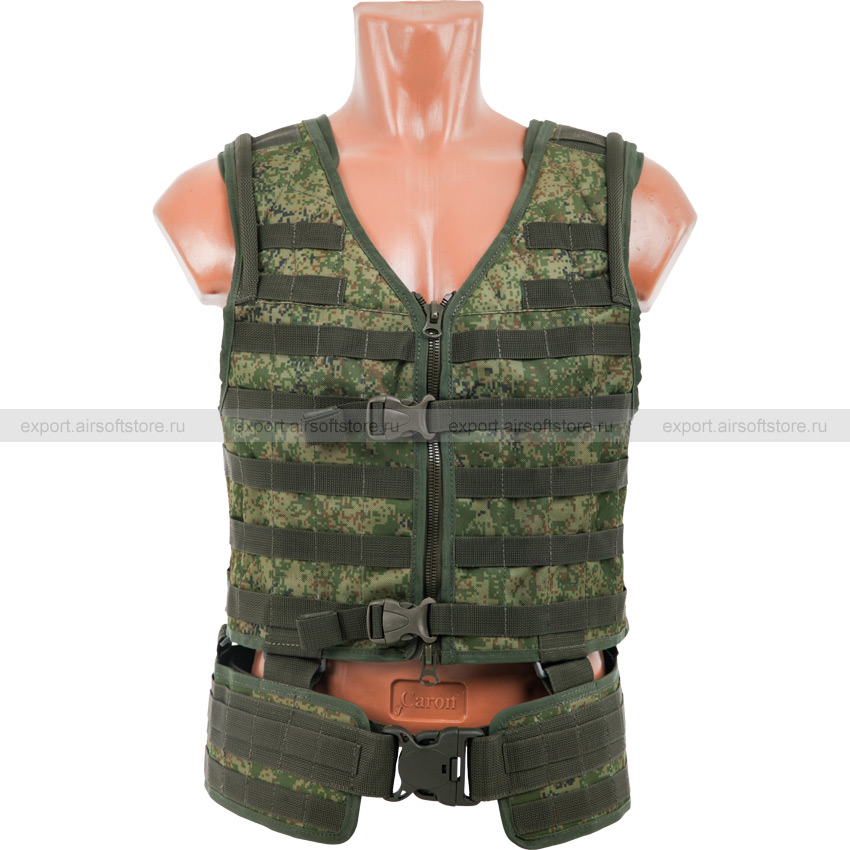 Tactical vest MOLLE with belt (Azimuth SS) (Russian pixel) - Airsoft ...